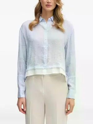 Sisley Striped Layered Shirt - Blue