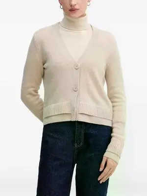 Sisley V-neck Cardigan - Neutrals