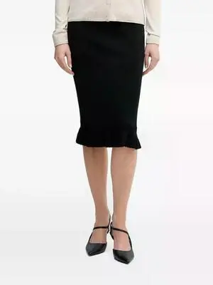 Sisley Ruffled-hem Midi Skirt