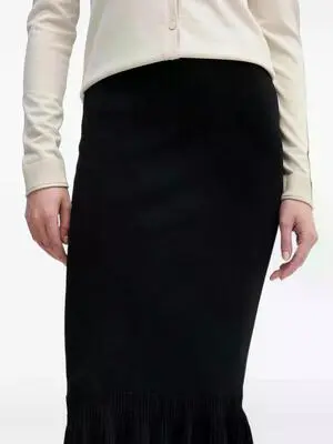 Sisley Ruffled-hem Midi Skirt