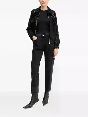 MORGAN Flower-lace Bomber Jacket