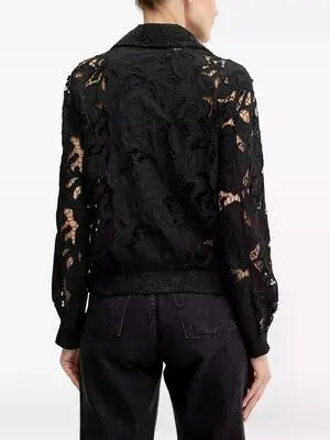 MORGAN Flower-lace Bomber Jacket