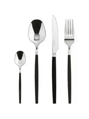 SAMBONET Siro Mirror 24-piece Cutlery Set - Black