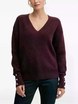 MORGAN Crystal-embellished Ribbed-knit Sweater