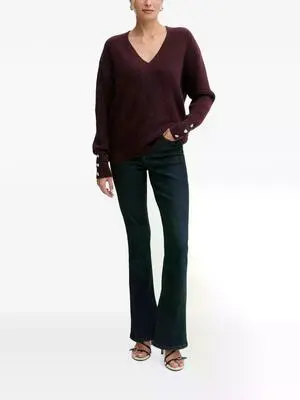 MORGAN Crystal-embellished Ribbed-knit Sweater