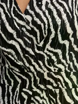 MORGAN Zebra-print V-neck Mini Dress