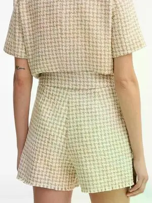 MORGAN Buttoned Tweed Shorts - Neutrals
