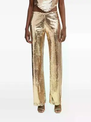 HAVEONE Sequin-embellished Trousers - Gold