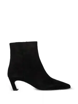 Ash Vicky Pointed-toe Ankle Boots - Black