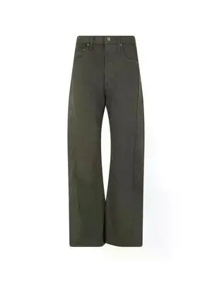 MOTHER The Half Pipe Flood High-rise Wide-leg Jeans - Green