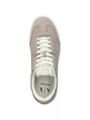 Armani Exchange Perforated Logo Sneakers - Neutrals