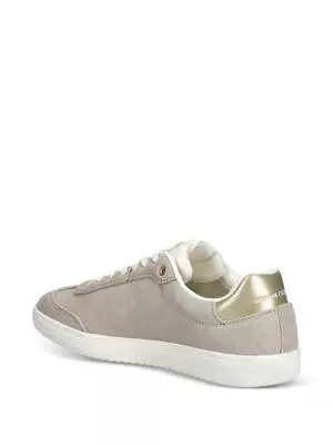 Armani Exchange Perforated Logo Sneakers - Neutrals
