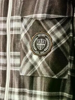 Armani Exchange Check Zip-up Shirt
