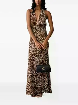 Bardot Leopard-print Ruched-waist Dress