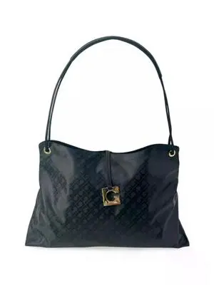 GHERARDINI Monogram-print Logo-plaque Shoulder Bag - Grey