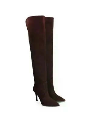 BIANCADI Pointed-toe Over-the-knee Boots - Brown