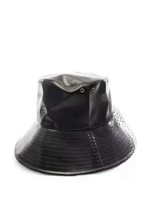 Dior 2000s Tulle-veil Bucket Hat - Black