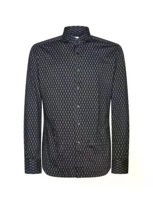 XACUS Active Shirt Geometric-print Shirt - Black