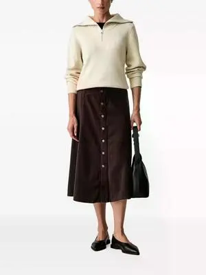 Marc O'polo Ribbed-knit Quarter-zip Sweater