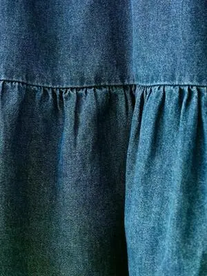 Bardot Antonia Chambray Pin-tucked Tiered Dress