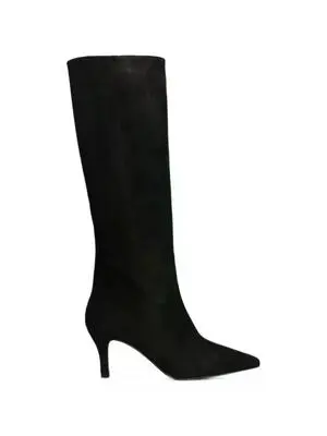 BIANCADI Pointed-toe Suede Boots - Black