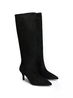 BIANCADI Pointed-toe Suede Boots - Black