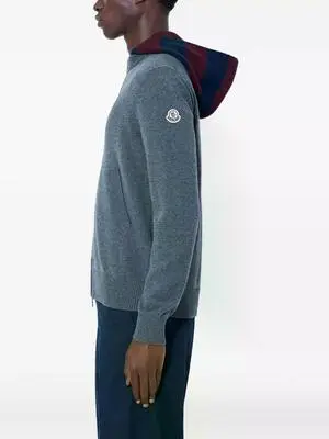 Moncler Knitted Zip-up Hoodie