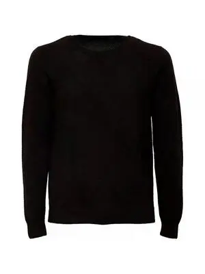 ZANONE Waffle-knit Wool Sweater - Black