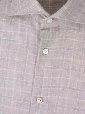 VINCENZO DI RUGGIERO Check-pattern Long-sleeve Shirt