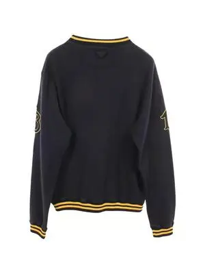 Prada 2010s College Logo-detail Sweatshirt