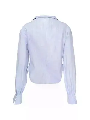 PUSHBUTTON Stripe-print Layered Blouse