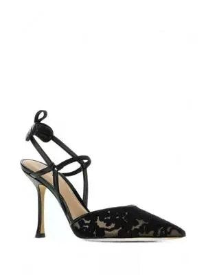 Fendi Very Colibrì Floral-lace Pumps - Black