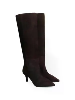 BIANCADI Suede Pointed-toe Boots - Brown