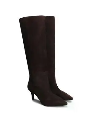 BIANCADI Suede Pointed-toe Boots - Brown