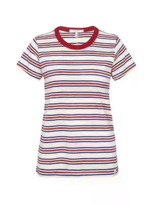 Rag & Bone Slub Striped T-shirt - Red