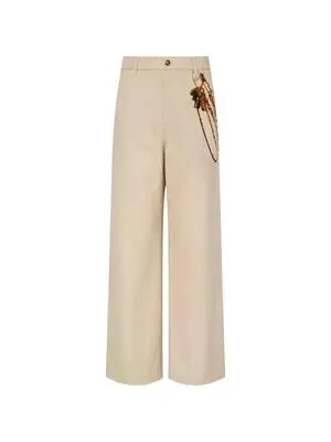 DOUBLET Trompe L'oeil Embroidered Trousers - Neutrals