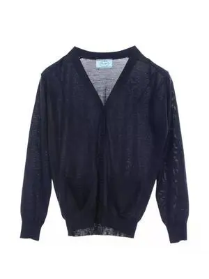 Prada 2010 V-neck Cardigan - Blue
