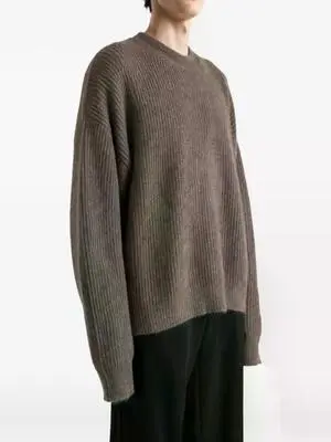 UMA WANG Ribbed-knit Crew-neck Sweater