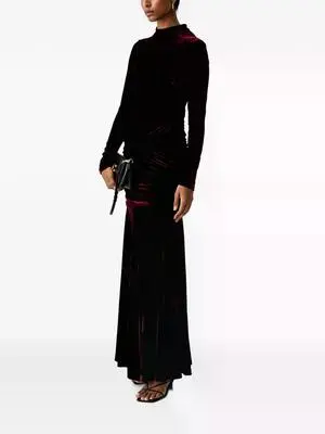Bardot Ruched Velvet Dress