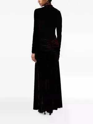 Bardot Ruched Velvet Dress
