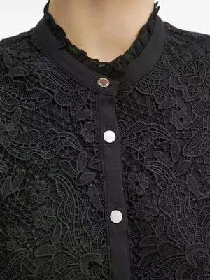 MORGAN Lace-panelled Balloon-sleeve Blouse