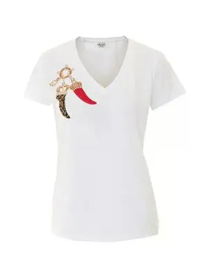Liu Jo V-neck T-shirt - White