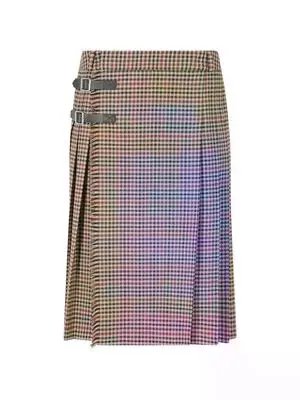 HERSKIND Albert Check-pattern Midi Pleated Skirt