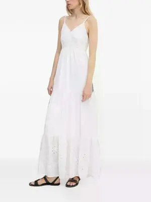 MORGAN Eyelet V-neck Dress