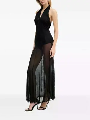 HAVEONE Shimmering Halterneck Maxi Dress