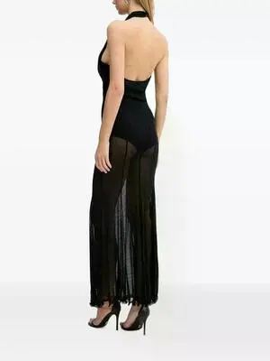 HAVEONE Shimmering Halterneck Maxi Dress