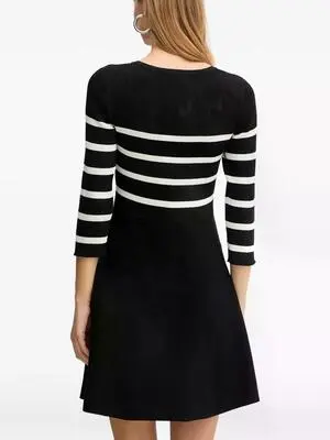 MORGAN Striped Button-detail Mini Dress