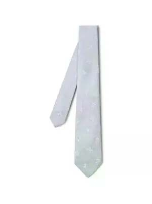 Paul Smith Light Tonal-floral Silk Tie - Blue