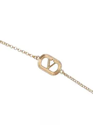 Valentino Garavani Vlogo Signature Faux-pearl Detail Bracelet - Gold