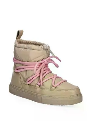 Inuikii Quilted Lace-up Ankle Boots - Neutrals